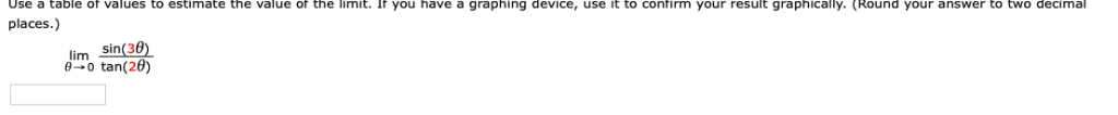 Solved Use A Table Of Values To Estimate The Value Of The