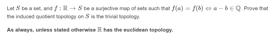 Solved Let S be a set, and f: R + S be a surjective map of | Chegg.com