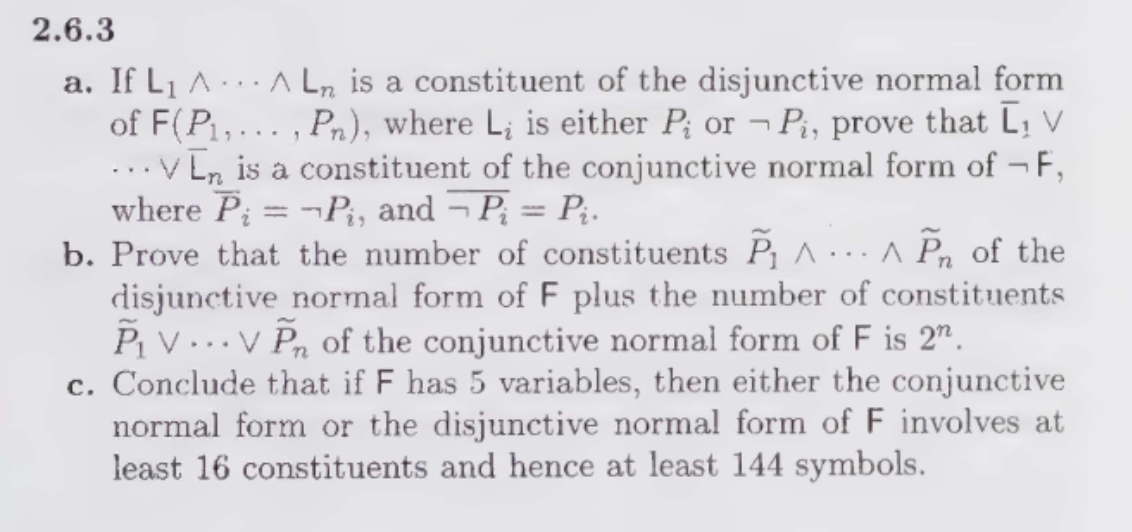 Solved a. If L1∧⋯∧Ln is a constituent of the disjunctive | Chegg.com