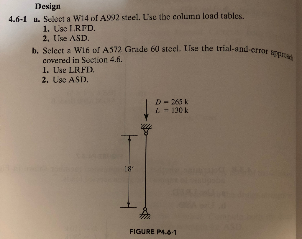 Solved Design 4.6-1 a. Select a W14 of A992 steel. Use the | Chegg.com