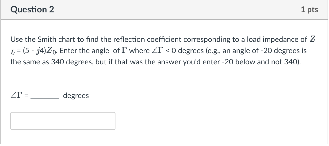 Solve question 2 ﻿Question 2Use the Smith chart to | Chegg.com