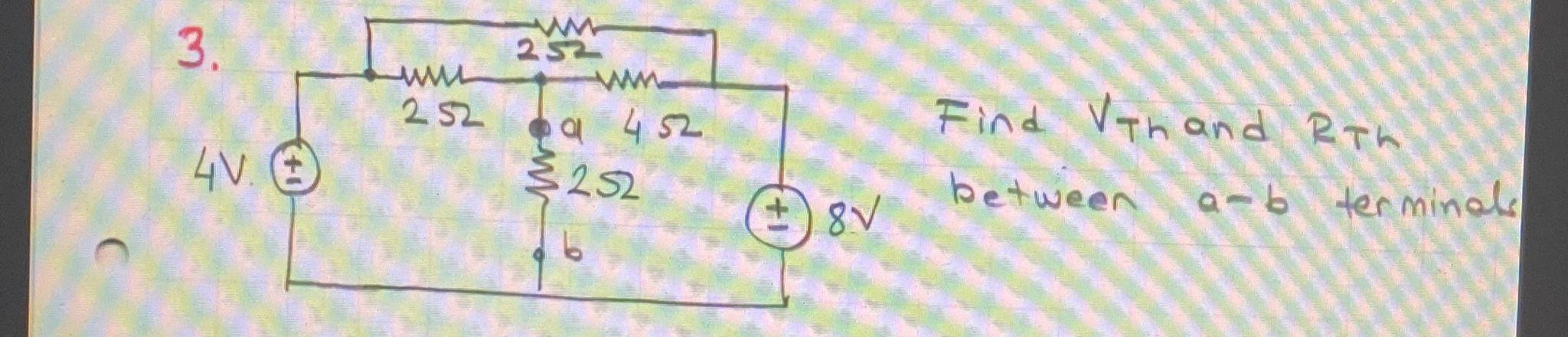 Solved Find VTh and RTh between a−b terminals | Chegg.com