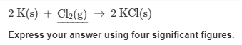 Solved For each of the reactions, calculate the mass (in | Chegg.com
