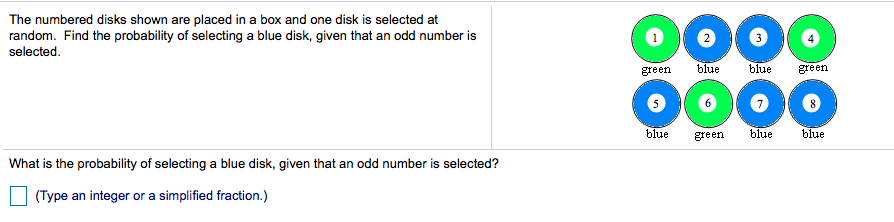 Solved The numbered disks shown are placed in a box and one | Chegg.com