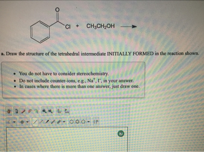 Solved CI CH3CH2OH a. Draw the structure of the tetrahedral | Chegg.com