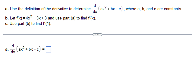 Solved Use the definition of the derivative to determine | Chegg.com