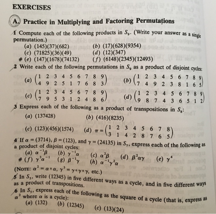Solved Compute each of the following products in S_9. (Write | Chegg.com