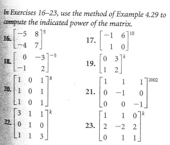Solved In Exercises 16-23, use the method of Example 4.29 to | Chegg.com