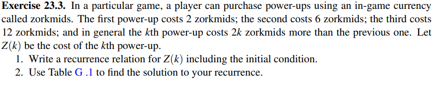 Solved Exercise 23.3. In a particular game, a player can | Chegg.com