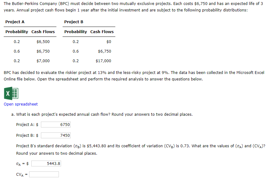 Solved The Butler-Perkins Company (BPC) must decide between | Chegg.com