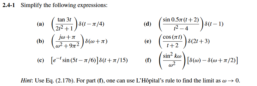 2-1 Simplify the following expressions: (a) | Chegg.com