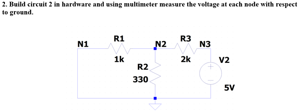 Solved Build circuit 2 ﻿in hardware and using multimeter | Chegg.com