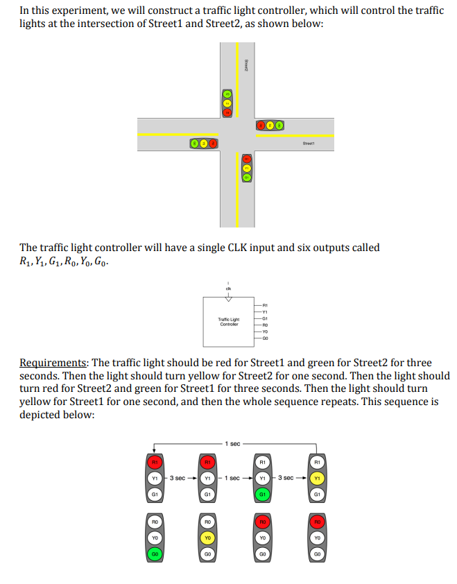Solved In this experiment, we will construct a traffic light | Chegg.com