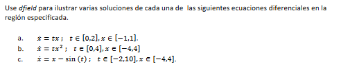 Solved Use matlab or octave Use dfield to illustrate | Chegg.com
