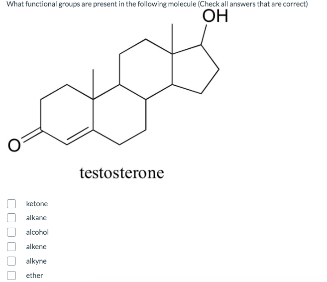 Solved What functional groups are present in the following | Chegg.com
