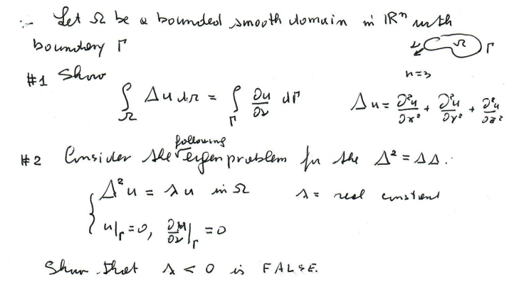 ∴ Let Ω be a bounded smooth vlomain in Rn unth | Chegg.com