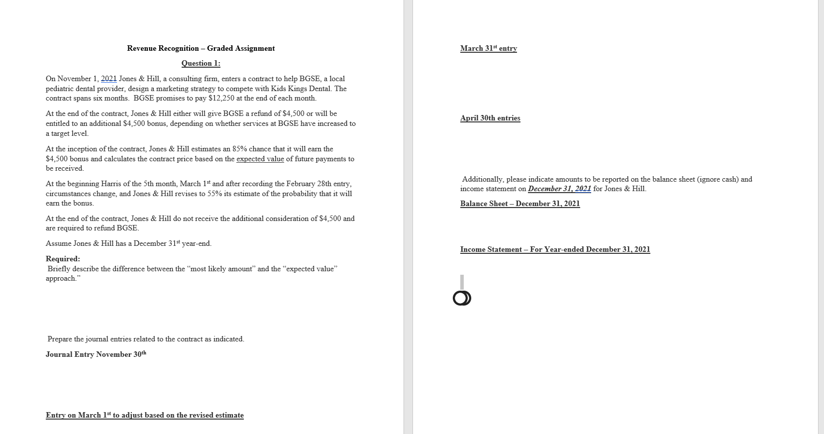 March 31st entry Revenue Recognition - Graded | Chegg.com March 31st entry Revenue Recognition - Graded | Chegg.com