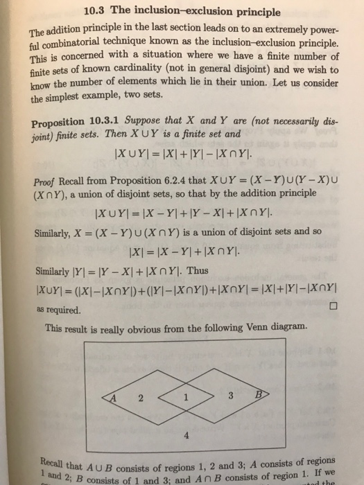 Solved 3 Prove The Inclusion Exclusion Principle For 4