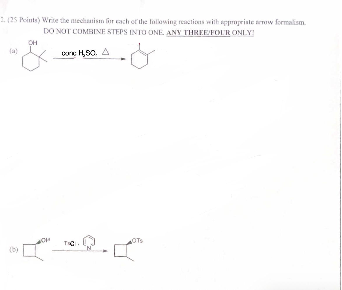 Solved Write the mechanism for each of the following | Chegg.com