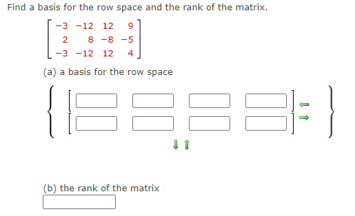 Solved Find a basis for the row space and the rank of the | Chegg.com