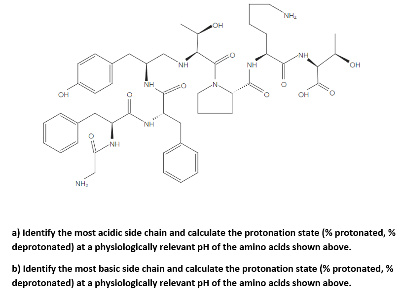 Solved a) Identify the most acidic side chain and calculate | Chegg.com