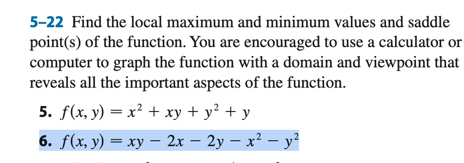 Solved 5-22 Find the local maximum and minimum values and | Chegg.com