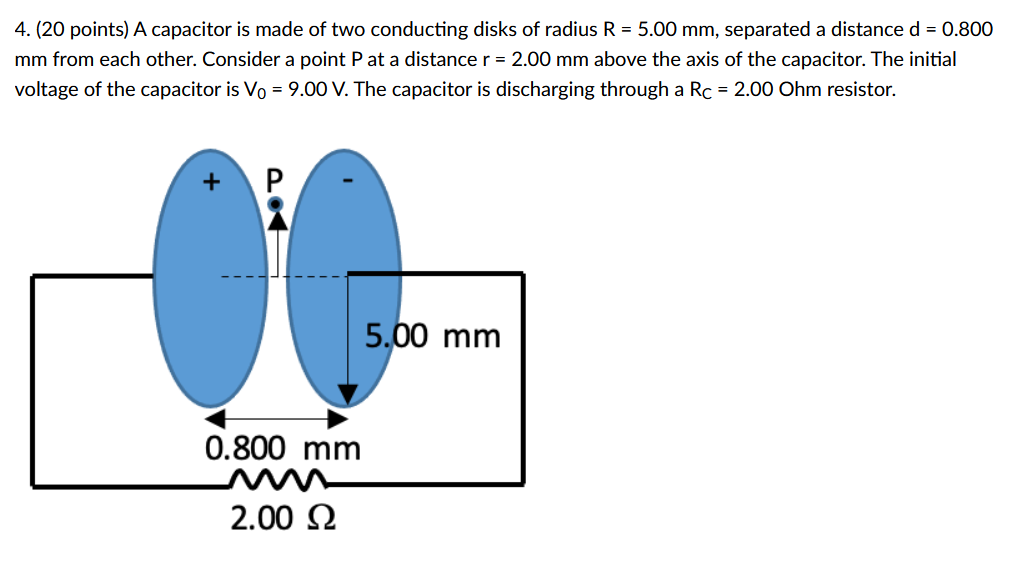 Solved 4. (20 points) A capacitor is made of two conducting | Chegg.com Solved 4. (20 points) A capacitor is made of two conducting | Chegg.com