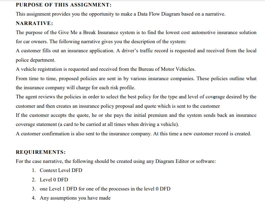 Solved PURPOSE OF THIS ASSIGNMENT: This assignment provides | Chegg.com