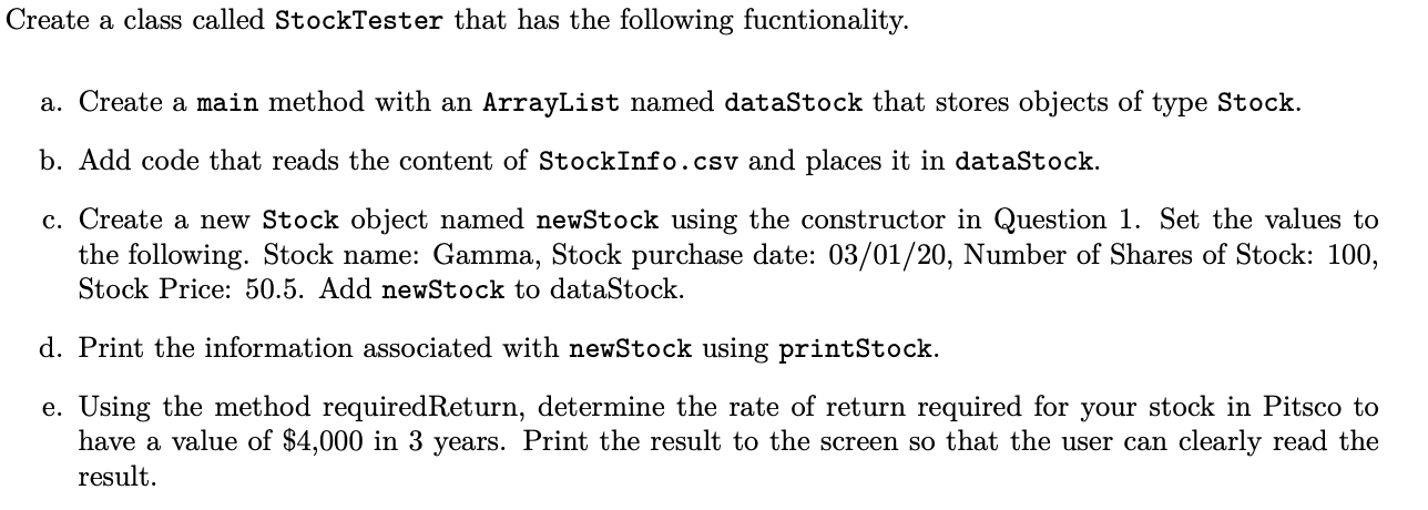 Solved Java, All class files should include JavaDoc | Chegg.com