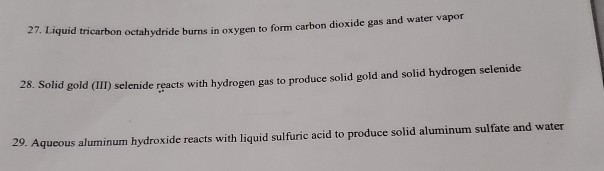 Solved 1. Liquid tricarbon octahydride humns in oxygen to | Chegg.com