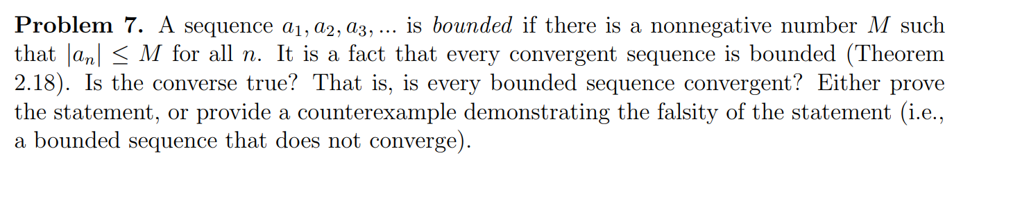 Solved Theorem 2.18 Every convergent sequence is bounded. | Chegg.com