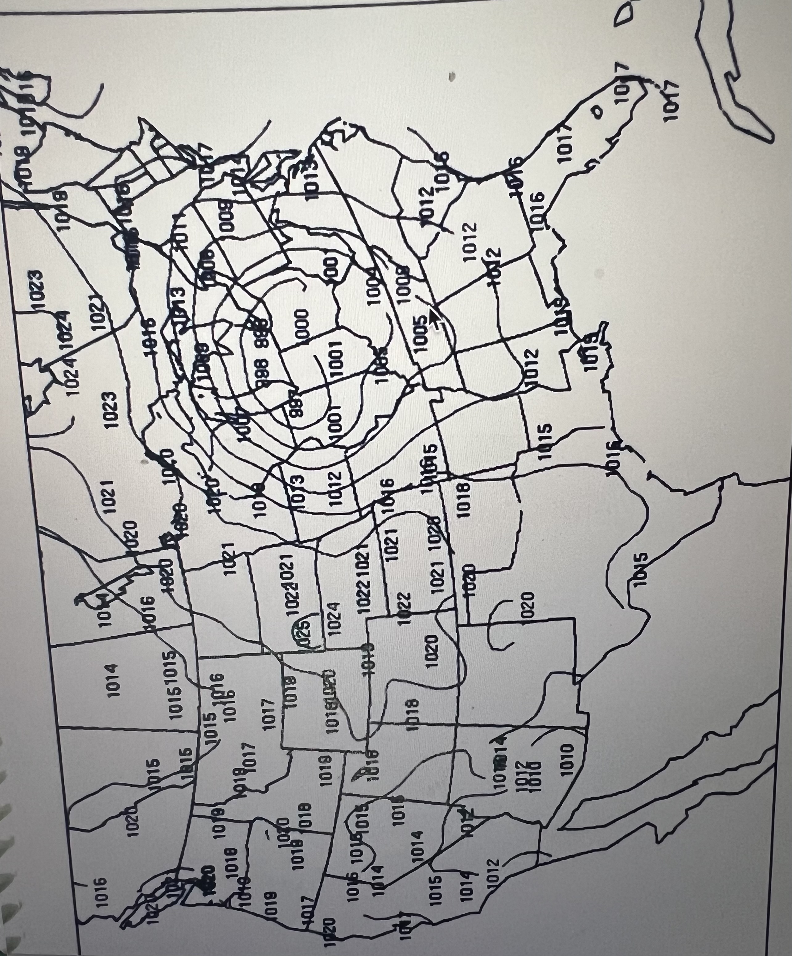 Veather Map 1 (pg. 21) shows the barometric (air) | Chegg.com