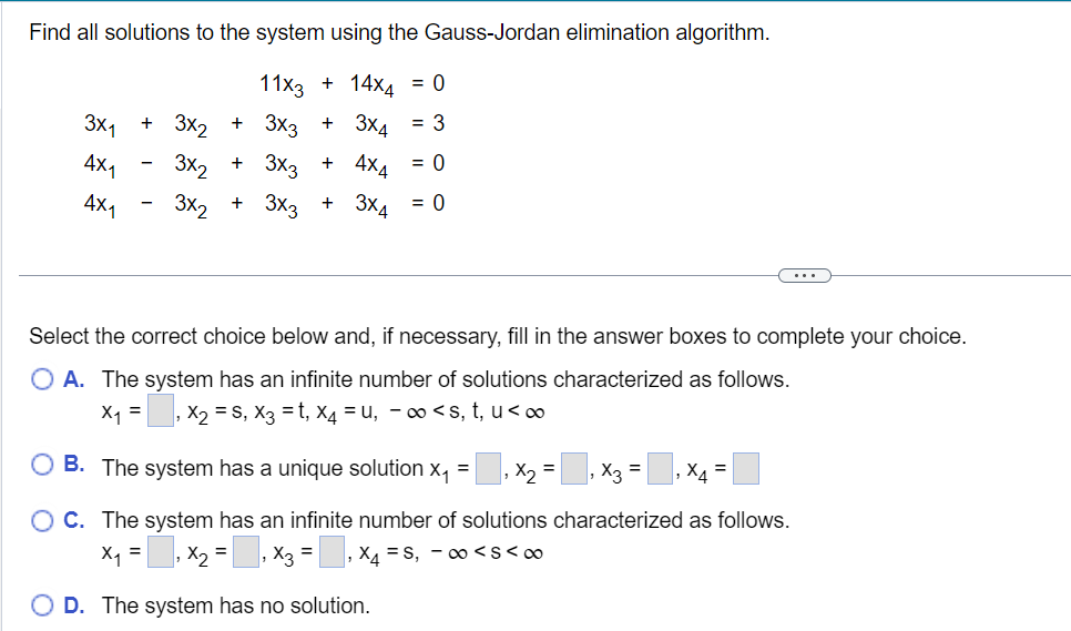 Solved Find all solutions to the system using the | Chegg.com