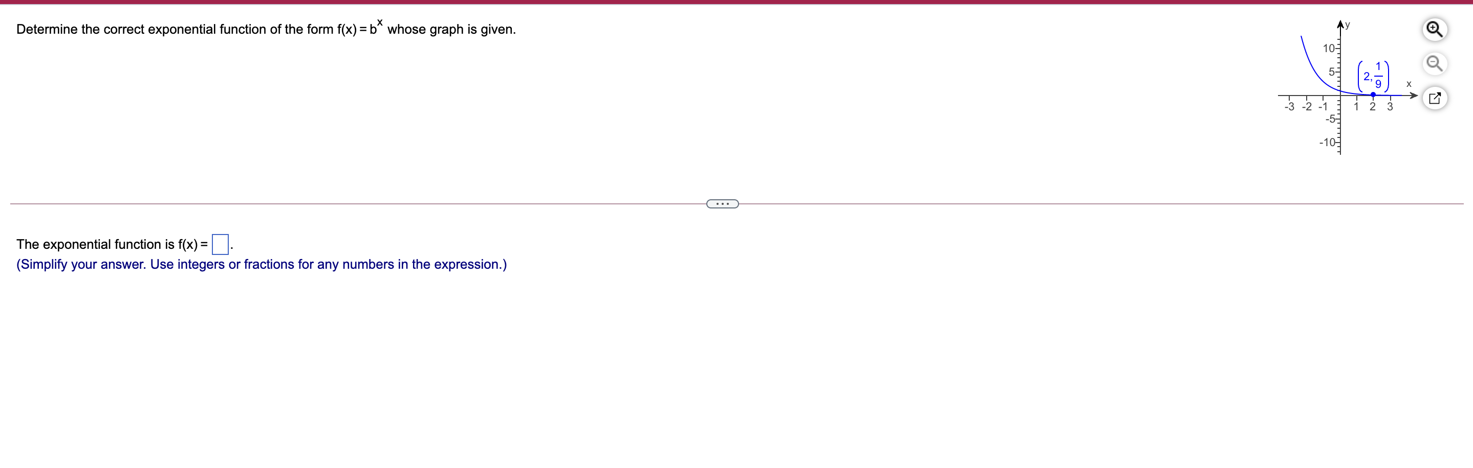 Solved Determine the correct exponential function of the | Chegg.com