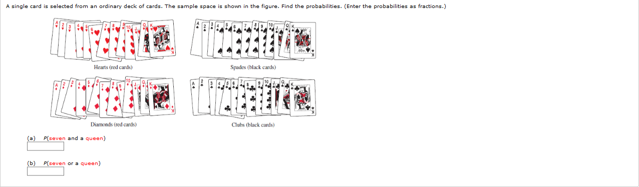 Solved A single card is selected from an ordinary deck of | Chegg.com