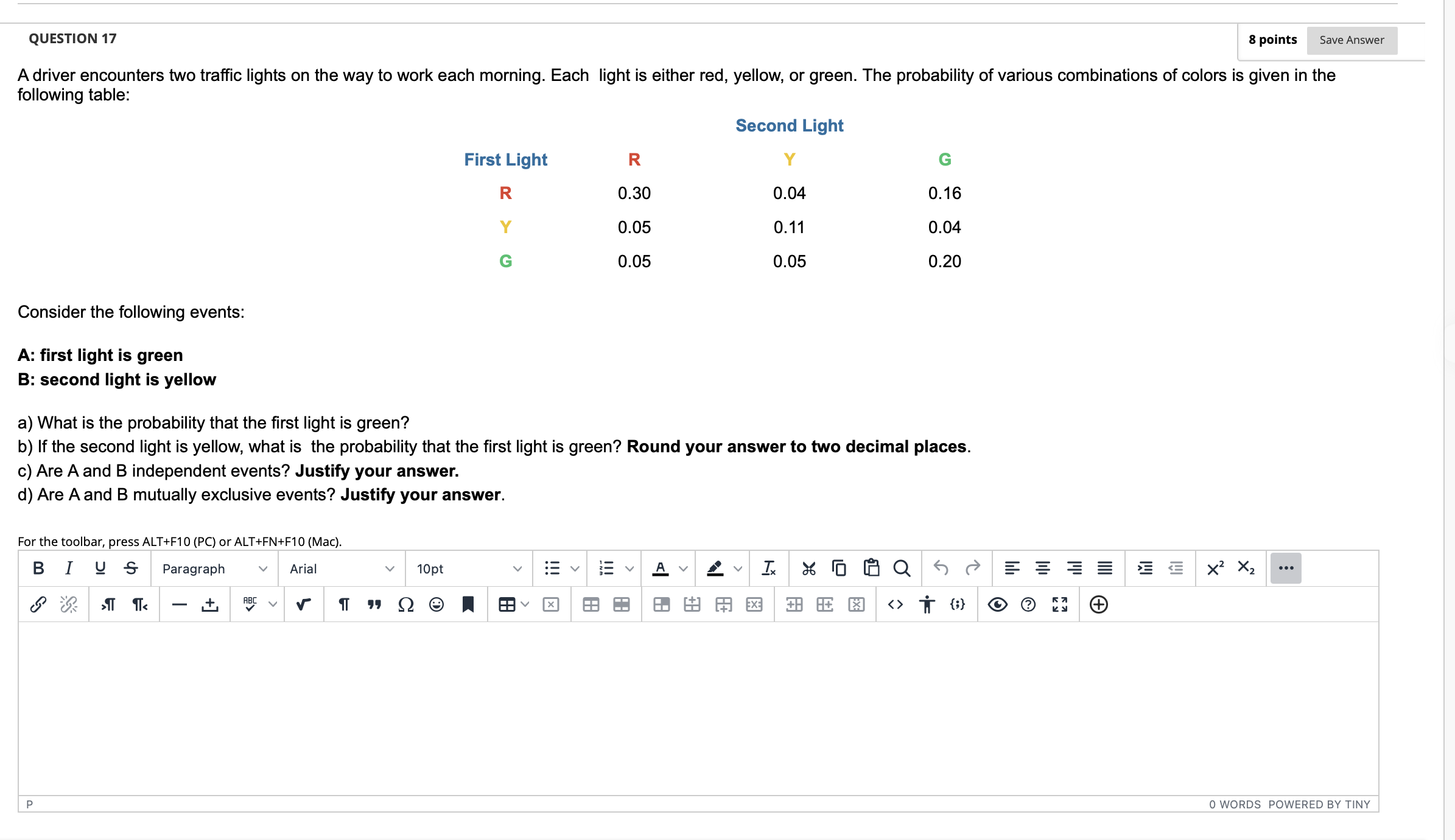 Solved Suppose That A And B Are Two Events Such That