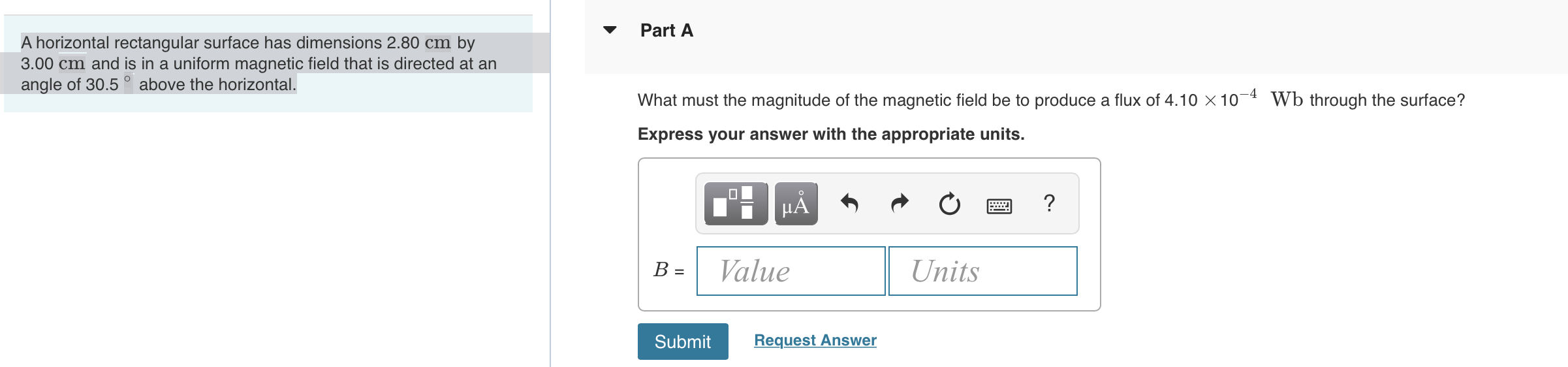 Solved A horizontal rectangular surface has dimensions 2.80 | Chegg.com