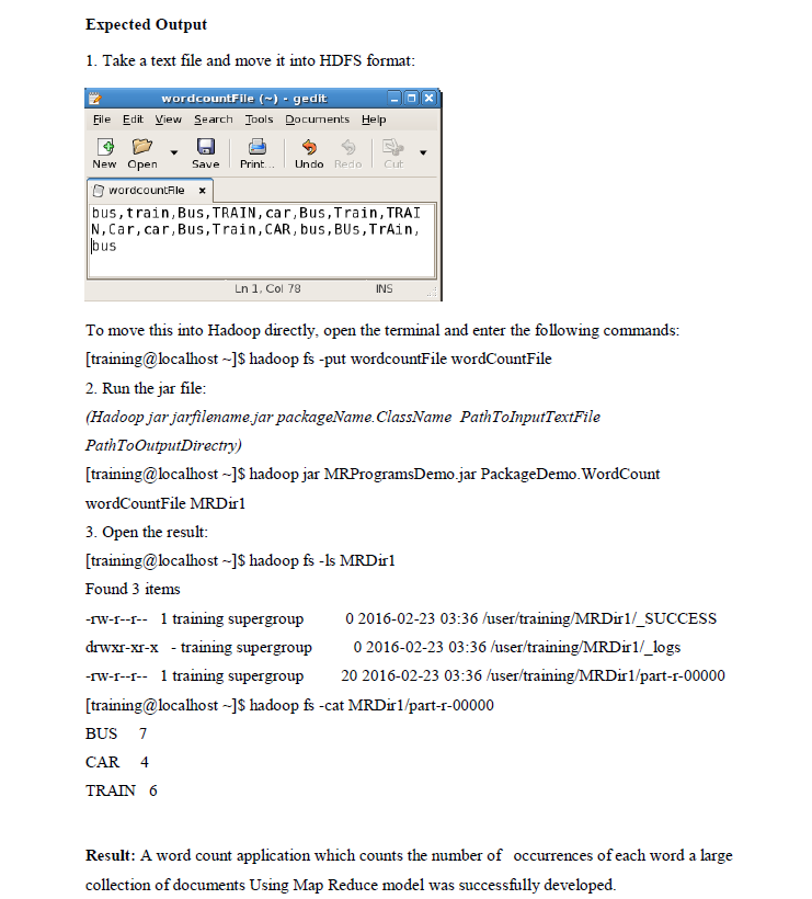Solved Experiment-19: Implement a word count application | Chegg.com