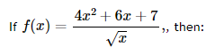 Solved If f(x)=4x2+6x+7x2, ﻿then: | Chegg.com