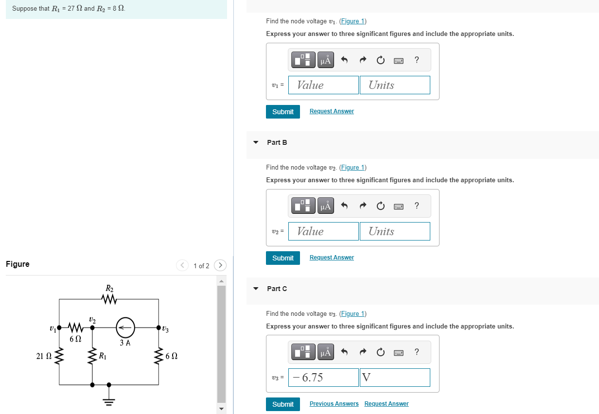 Solved Find the node voltage for V1. ﻿V2, ﻿and V3Suppose | Chegg.com