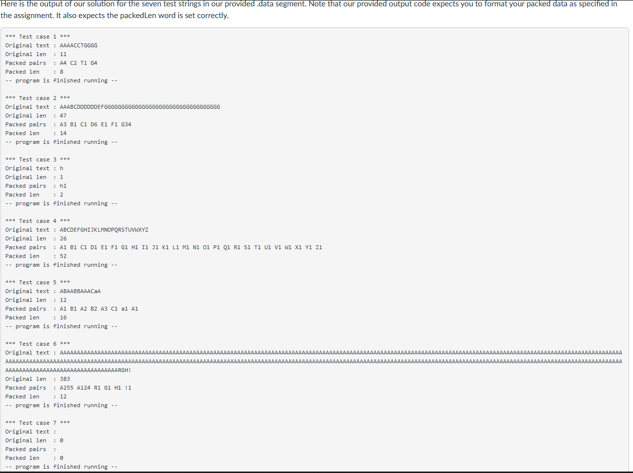 Run Length Encoding