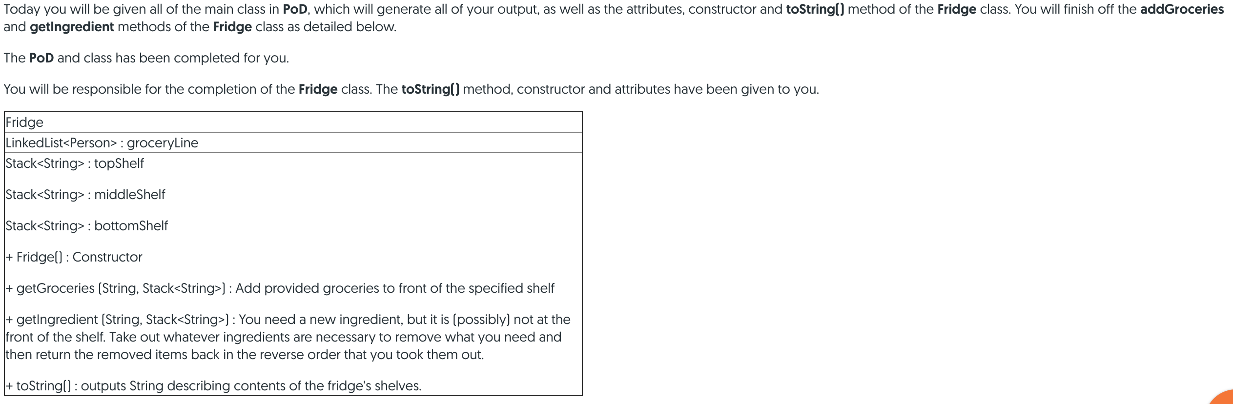 Solved java please Why is it that whenever you need an | Chegg.com