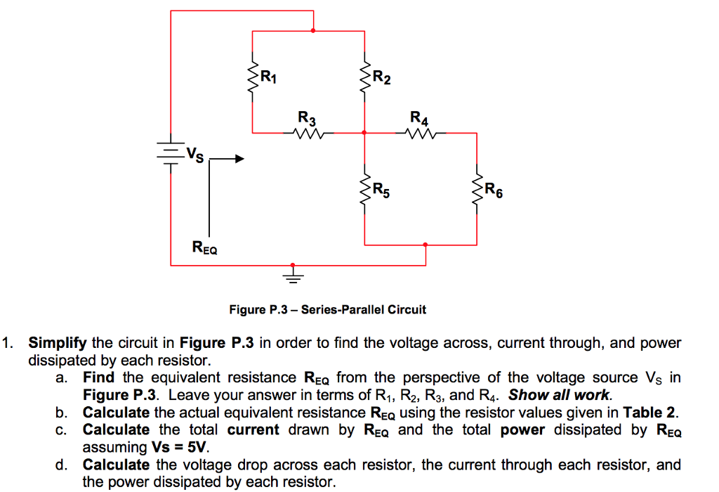 Solved R1 R2 4 R6 REQ Figure P.3 - Series-Parallel Circuit | Chegg.com