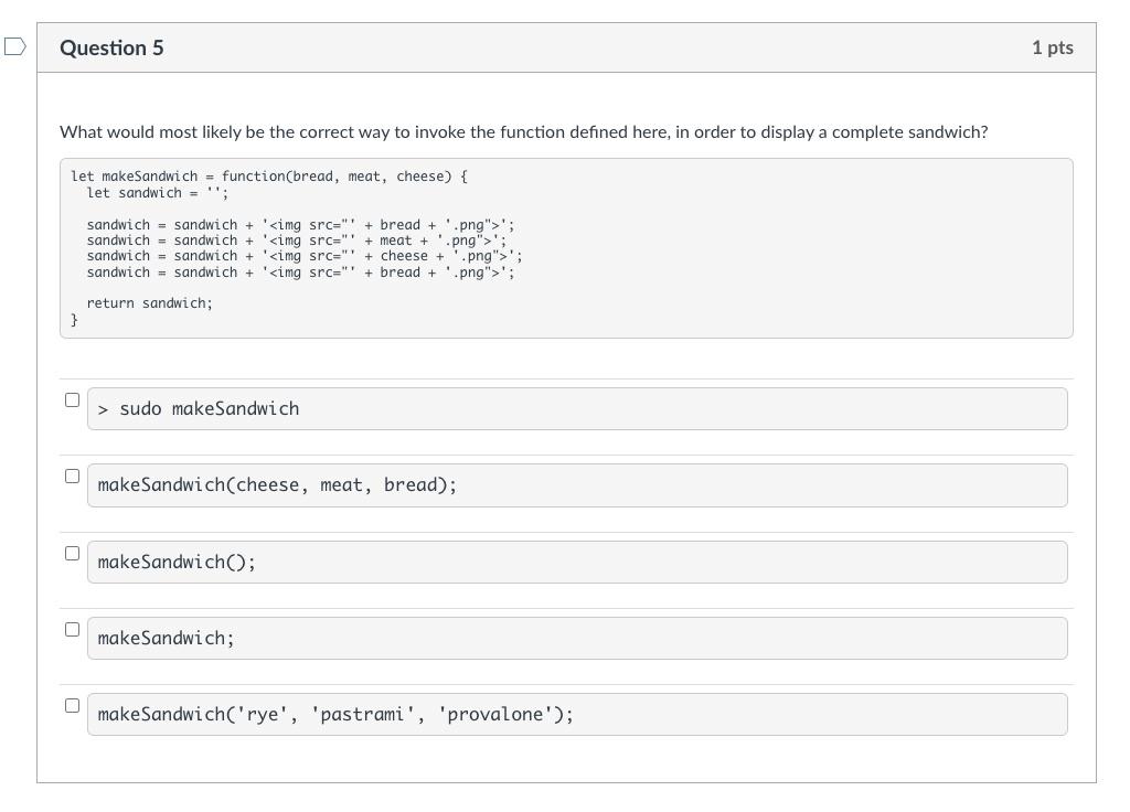 Solved Question 5 1 pts What would most likely be the | Chegg.com