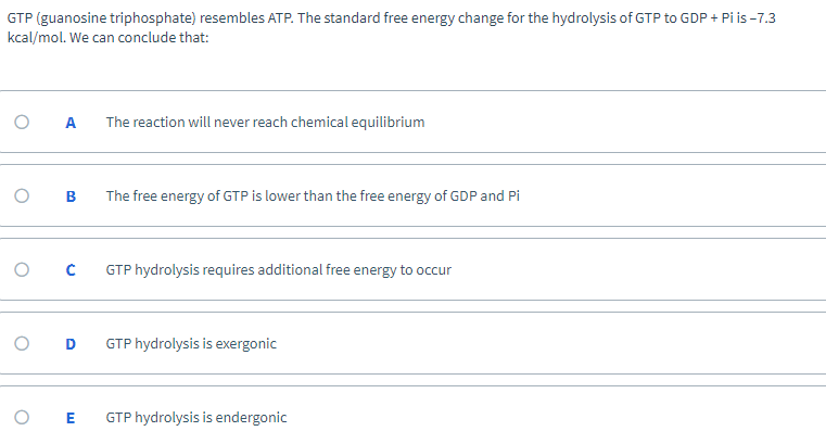 Solved GTP (guanosine triphosphate) resembles ATP. The | Chegg.com