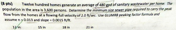 Solved (8 pts) Twelve hundred homes generate an average of | Chegg.com