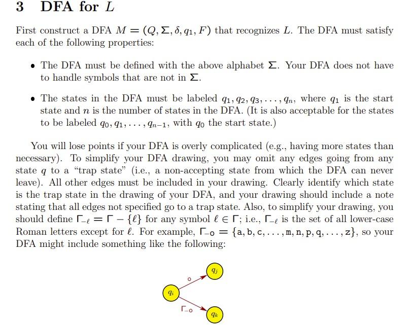 Solved construct DFA using L language and write a program | Chegg.com