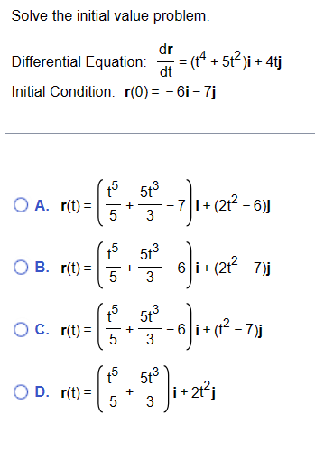 Solved Solve the initial value problem. Differential | Chegg.com