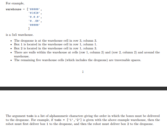 Solved Your task is to pick up and deliver all boxes listed | Chegg.com