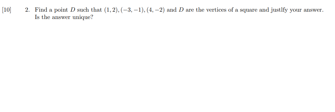 Solved [10] 2. ﻿Find a point D ﻿such that | Chegg.com